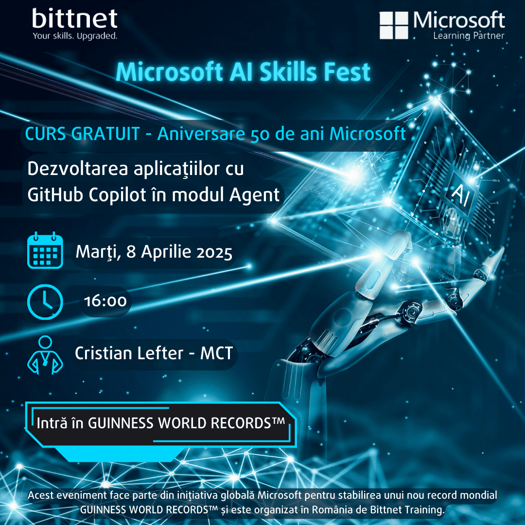 Curs Gratuit Microsoft AI Skills Fest - Technical Users - Bittnet Training